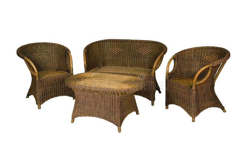 Furniture of rotang stock image. Image of armchair, living - 18572163