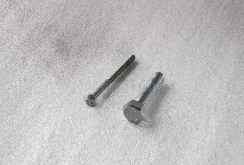 Furniture and Galvanized Bolt with Full Thread Stock Image - Image of ...
