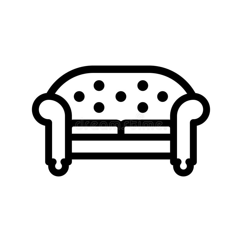 Furniture, sofa icon stock vector. Illustration of vector - 376868928
