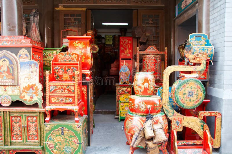 Furniture stall stock photo. Image of china, chinese, design - 4657378