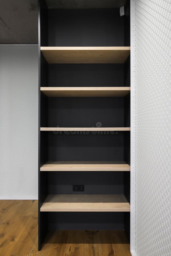 Furniture with Storage Shelves in the Room Stock Image - Image of ...