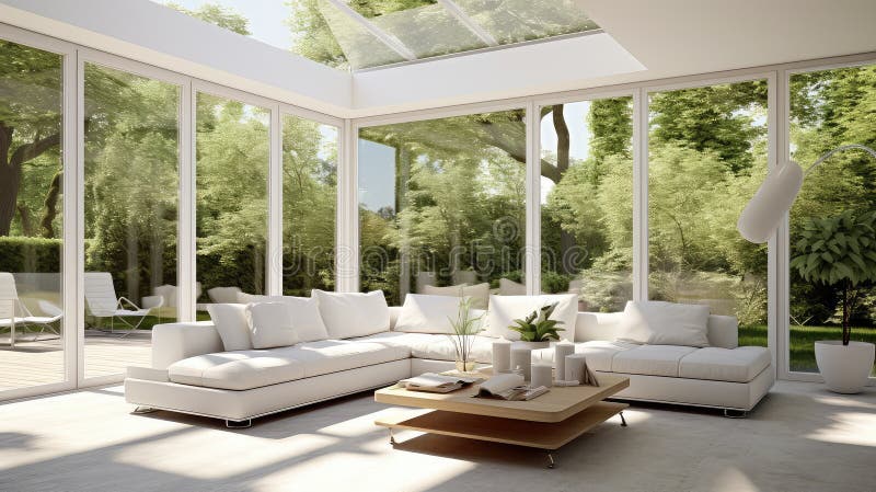 Furniture sun room stock image. Image of panoramic, tranquil - 324769507