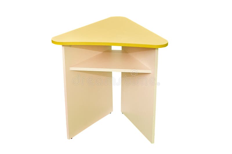 Furniture. Table. Wooden School Desk Isolated on White Stock Photo ...