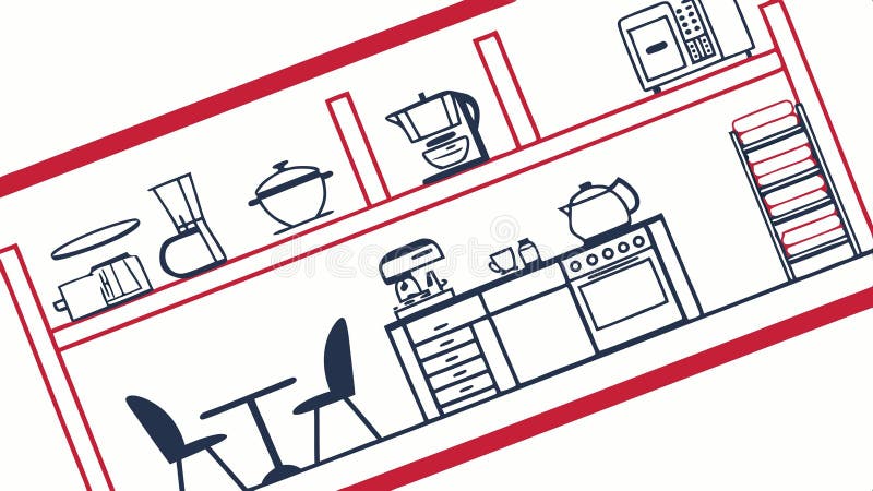 Furniture Border Design Vector, Home Decor Frame and Interior Element ...