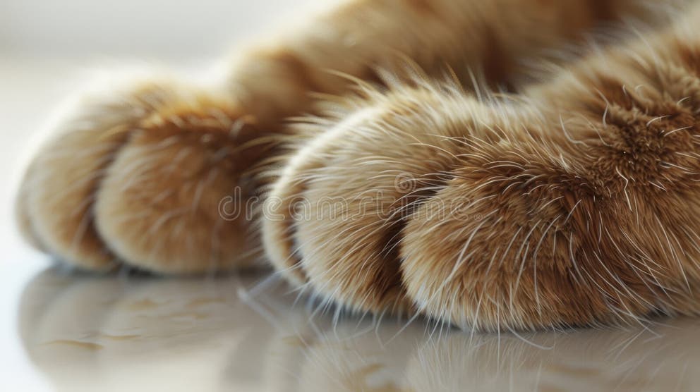 The Furry Cat Paws.AI Generated Image Stock Photo - Image of macro ...