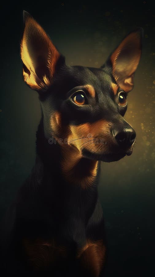 Furry Friend in Bokeh Style on Dark Background. Stock Illustration ...