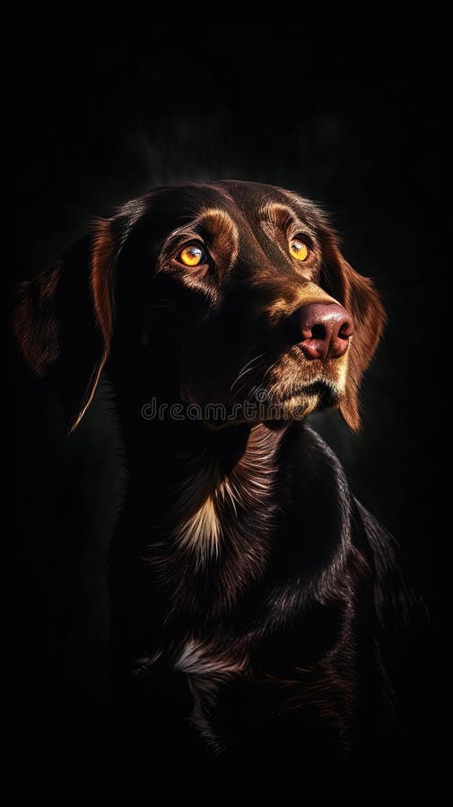 Furry Friend in Bokeh Style on Dark Background. Stock Illustration ...