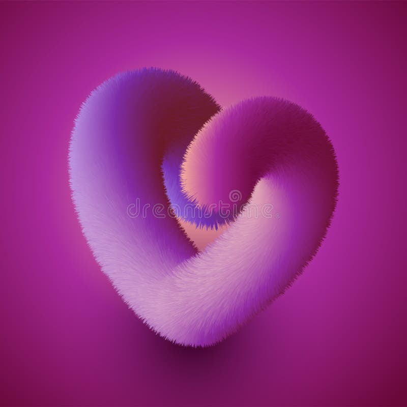 Furry Heart - Symbol of Love Stock Illustration - Illustration of touch ...