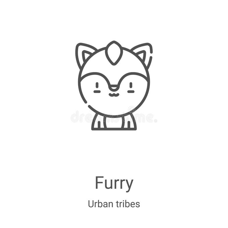 Furry Icon Vector from Urban Tribes Collection. Thin Line Furry Outline ...