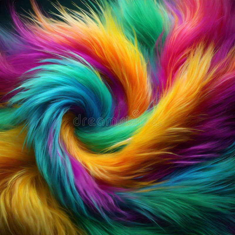 Furry rainbow twirls stock illustration. Illustration of modern - 293801315