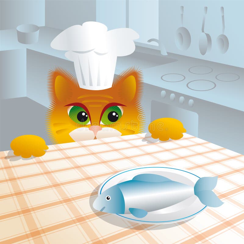 Furry rascal stock vector. Illustration of kitchen, chef - 46281288