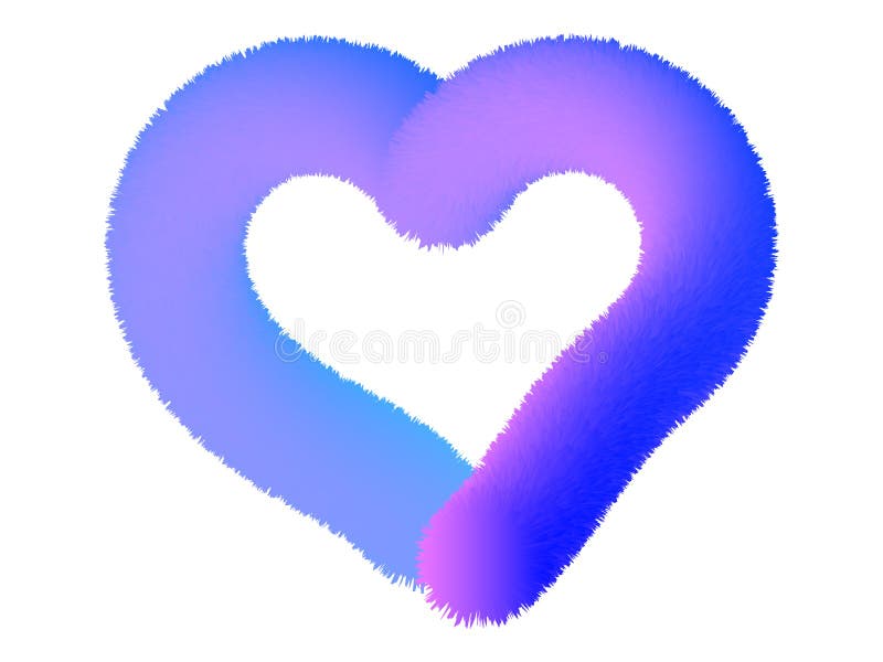 Furry Valentine Blending Effect Flat Design Stock Vector - Illustration ...