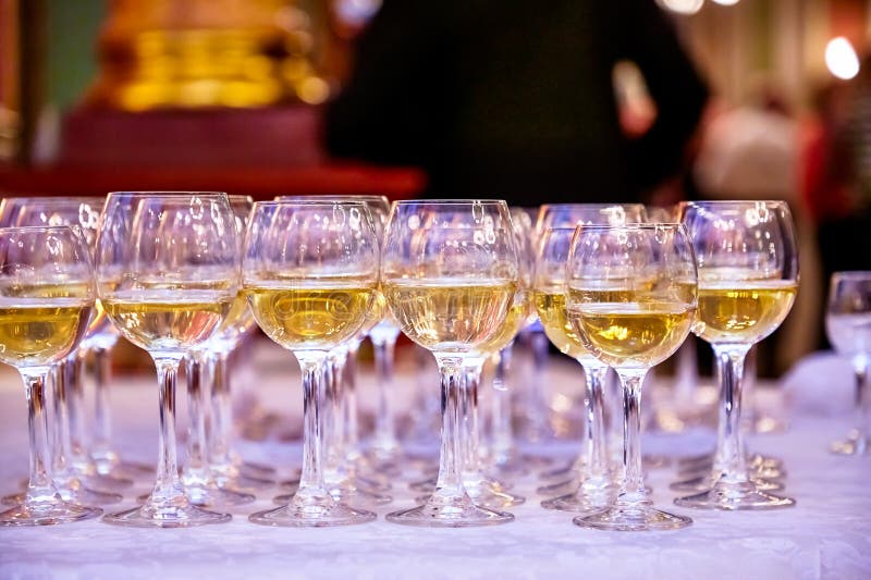 Furshet. Glasses of wine stock image. Image of champagne - 158135943