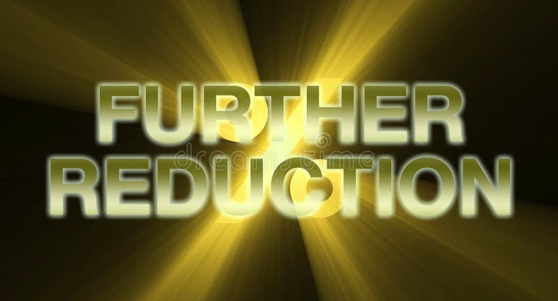 Further Reduction Banner Golden Light Flare Stock Illustration ...