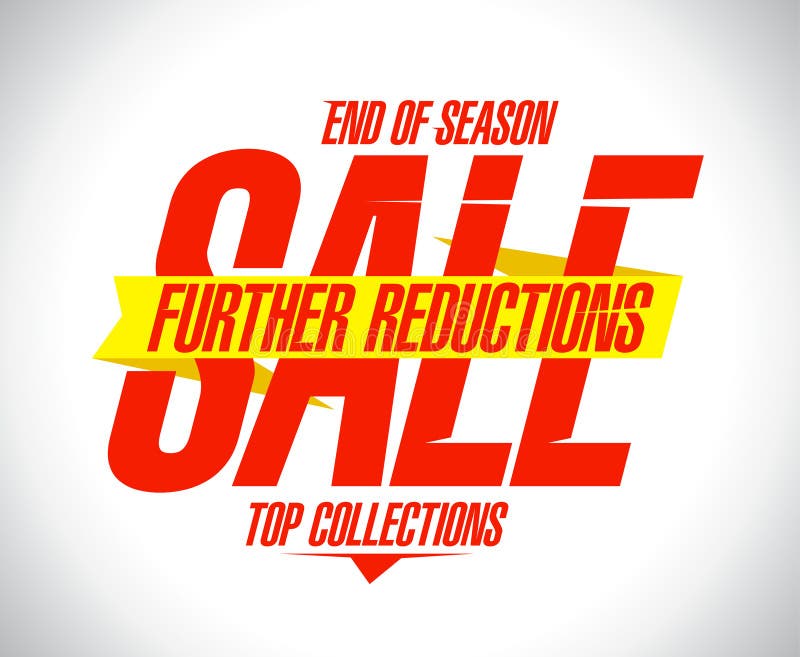 Further Reductions Sale Design For Jeans Stock Vector - Illustration of ...