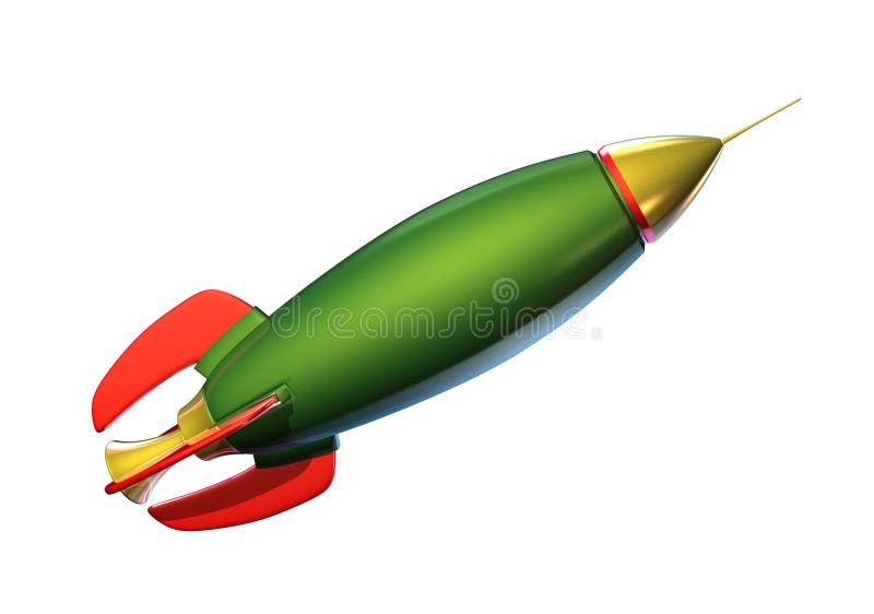 Fusée verte illustration stock. Illustration du missile - 15966676