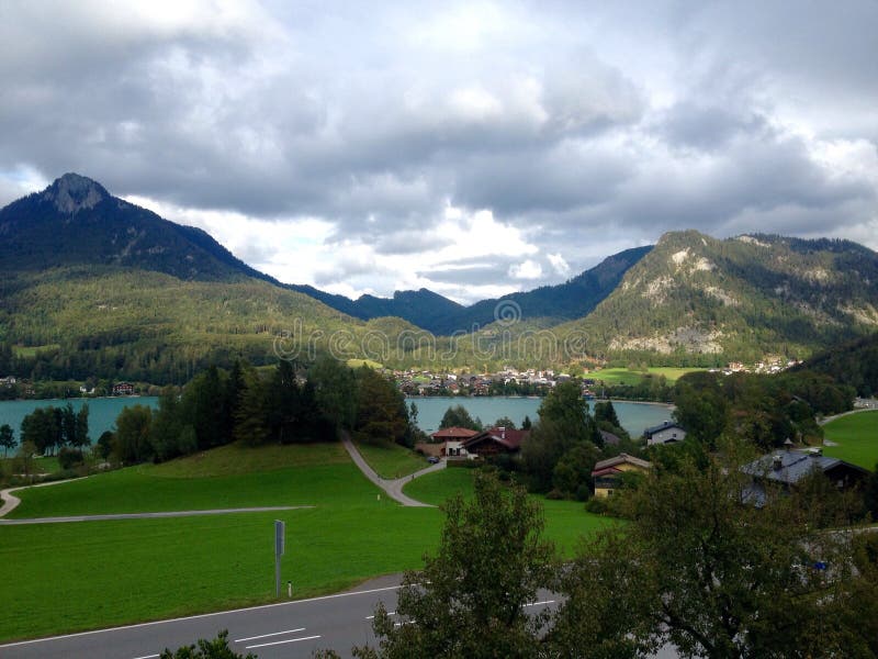 Fuschl am See stock image. Image of place, idyllic, destinations - 77447895