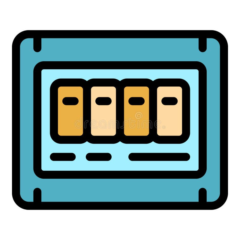 Fuse Box Icon Color Outline Vector Stock Vector - Illustration of ...