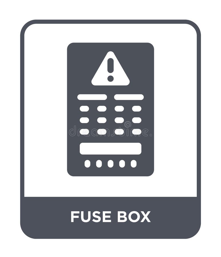 Fuse Box Icon in Trendy Design Style. Fuse Box Icon Isolated on White ...