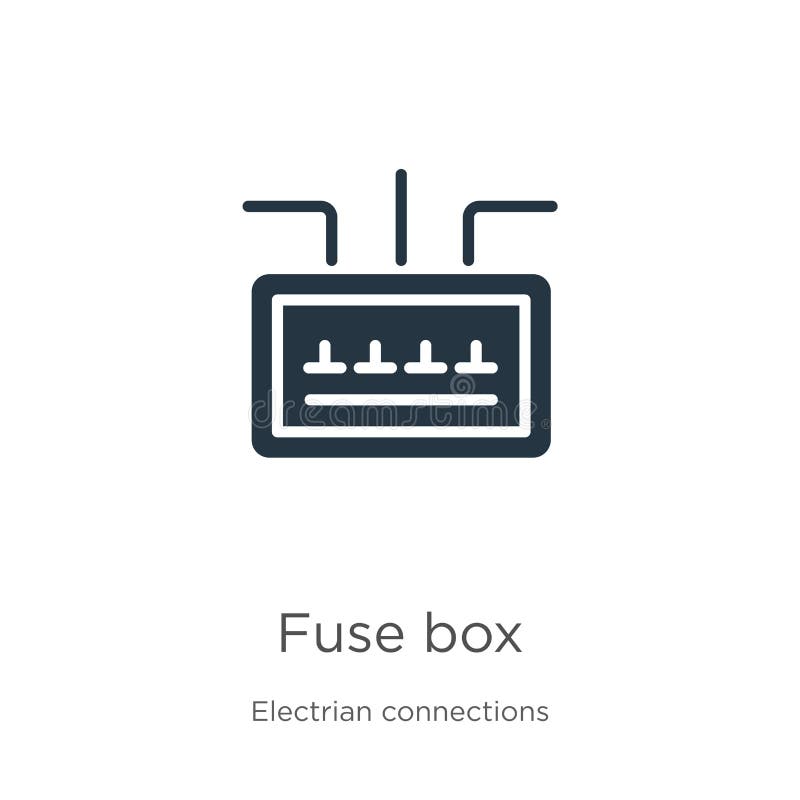 Fuse Box Icon Vector. Trendy Flat Fuse Box Icon from Electrian ...