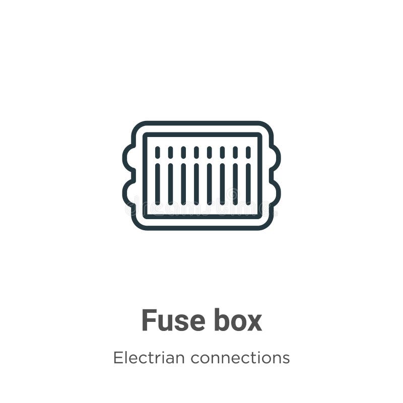 Fuse Box Outline Vector Icon. Thin Line Black Fuse Box Icon, Flat ...