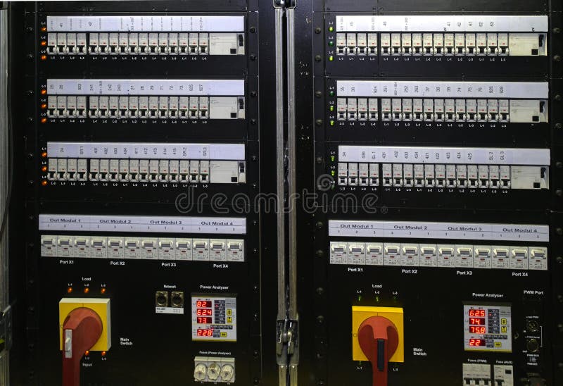 Fuse Box with Switch and Lights Stock Photo - Image of electric ...