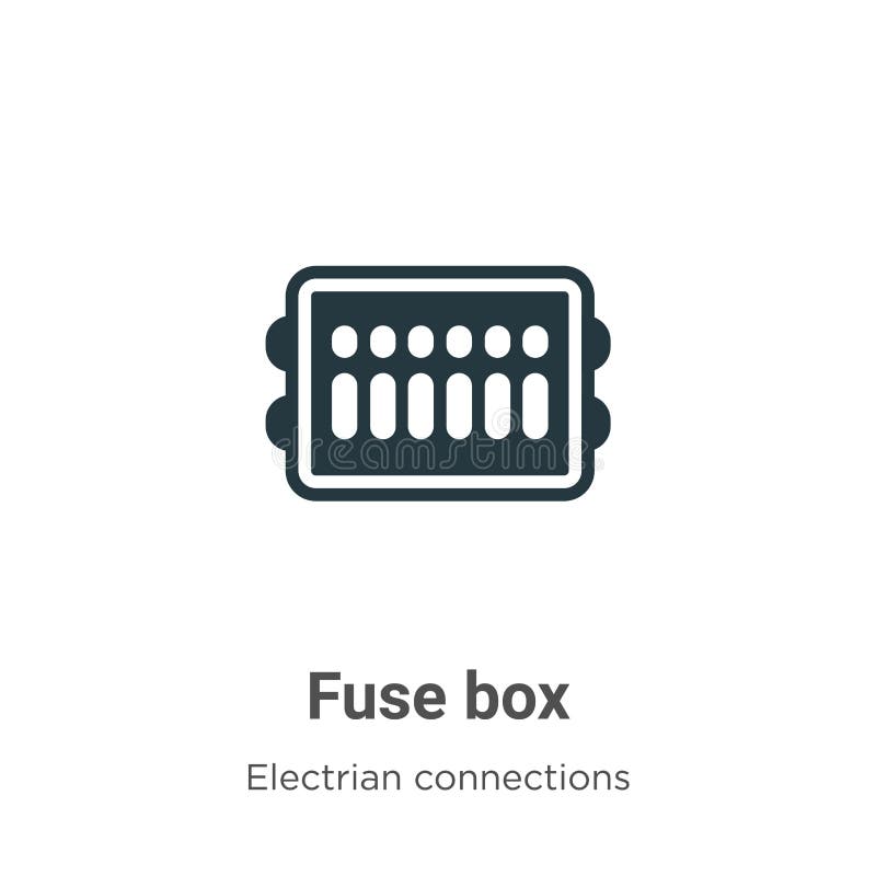 Fuse Box Vector Icon on White Background. Flat Vector Fuse Box Icon ...