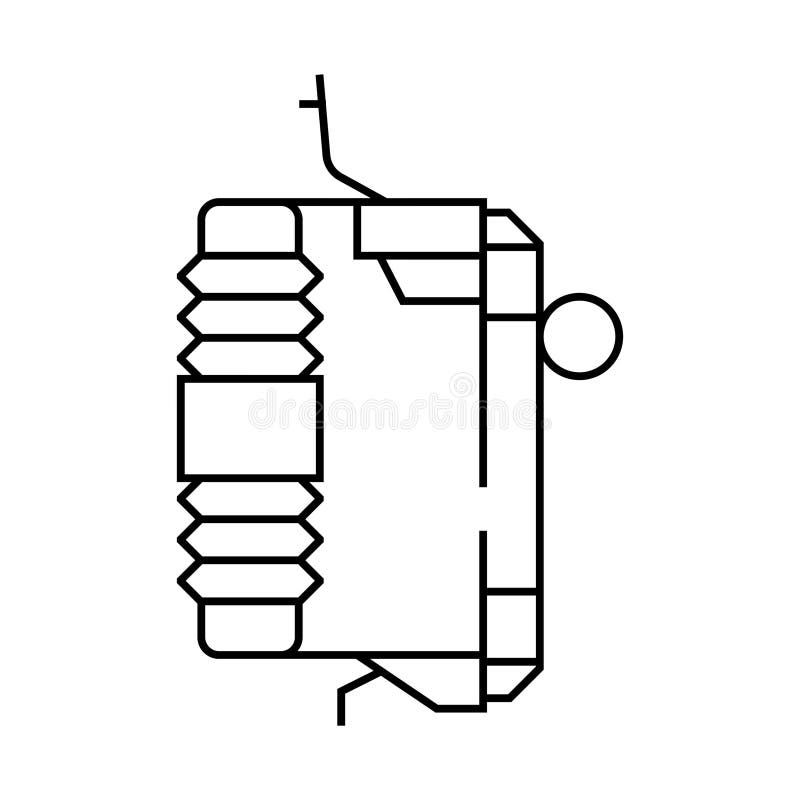 Fuse Electrical Engineer Line Icon Vector Illustration Stock Vector ...