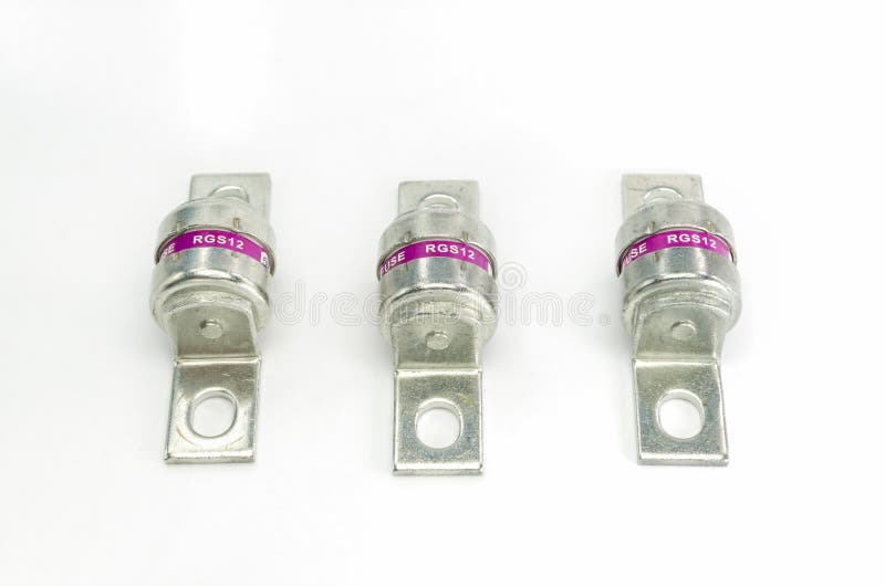 Fuse of Electrical Protection Component on White Background. Stock ...