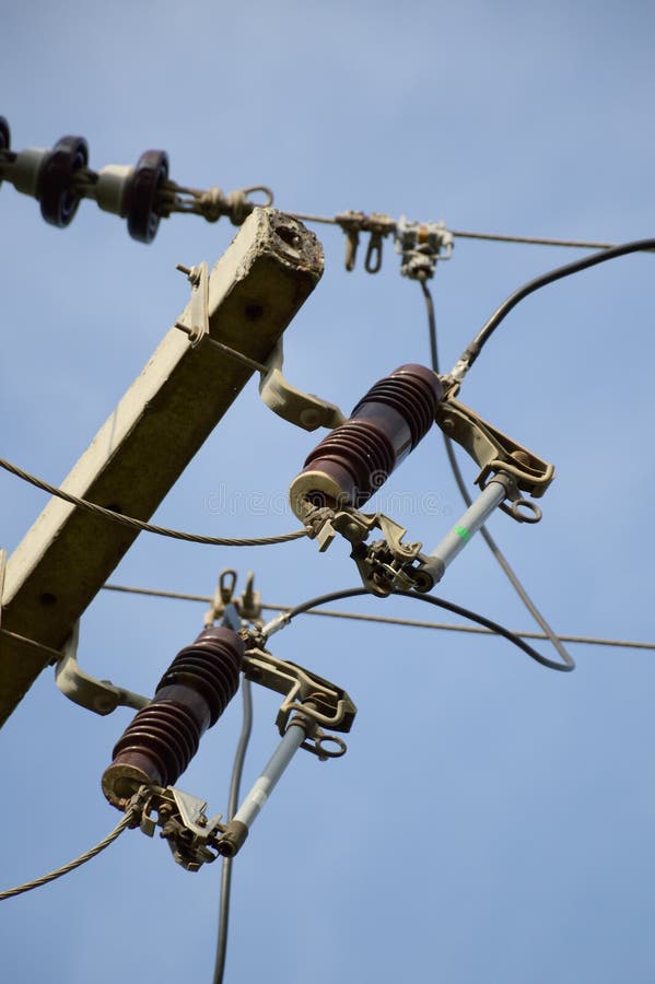 Fuse on electricity post stock image. Image of outdoor - 80931005