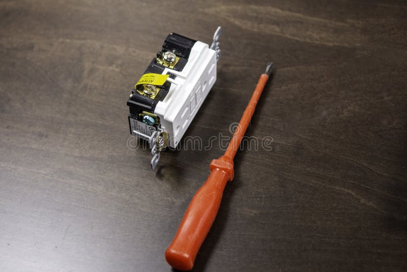 Fuse Socket and Screwdriver on the Table Stock Image - Image of ...