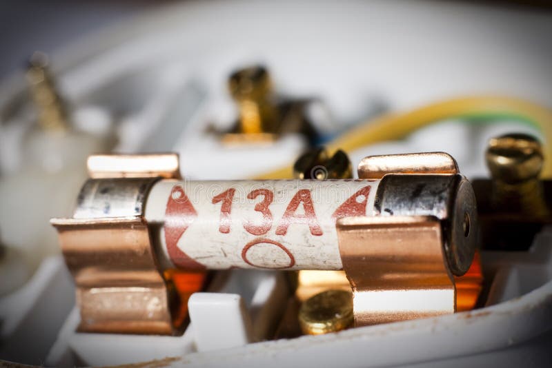 Fused plug stock image. Image of fuse, wires, inside - 19304693