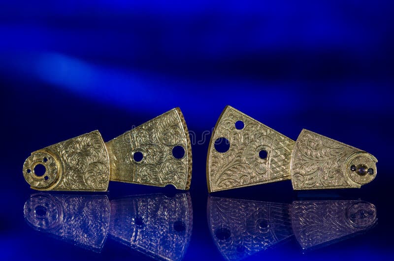 Fusee Balance Bridges Resting on a Blue Surface Stock Photo - Image of ...