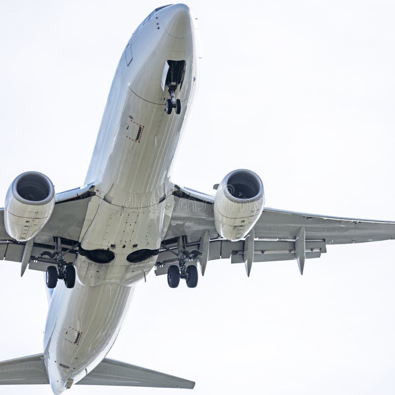 Fuselage of a Cargo Plane about To Take Off for Landing Stock Photo ...