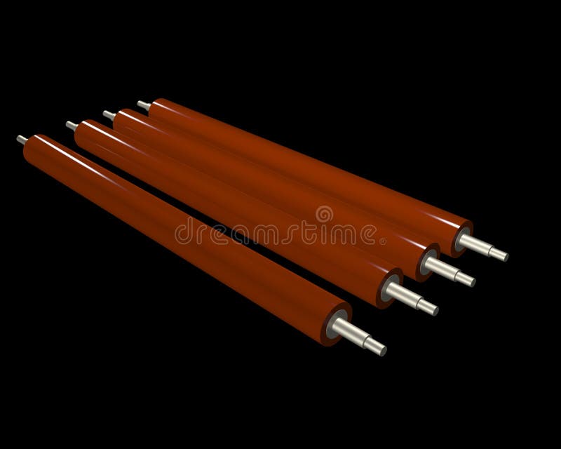 Fuser Roller in Printer 3d Illustration Stock Illustration ...