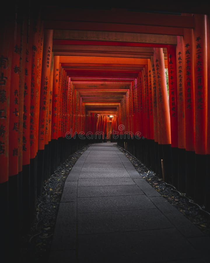 Fushimi Inari Shrine Gate in Kyoto, Japan Stock Photo - Image of ...