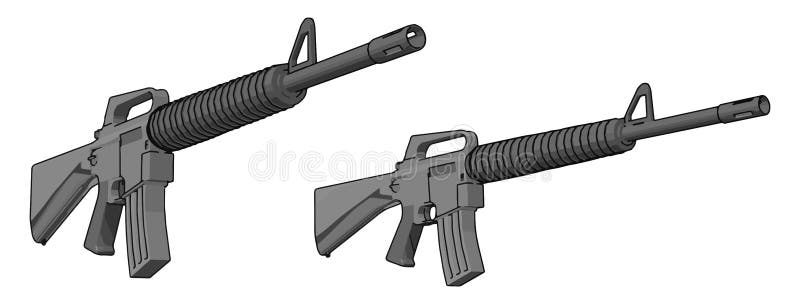 Fusil Militar, Ilustración, Vector Ilustración del Vector - Ilustración ...