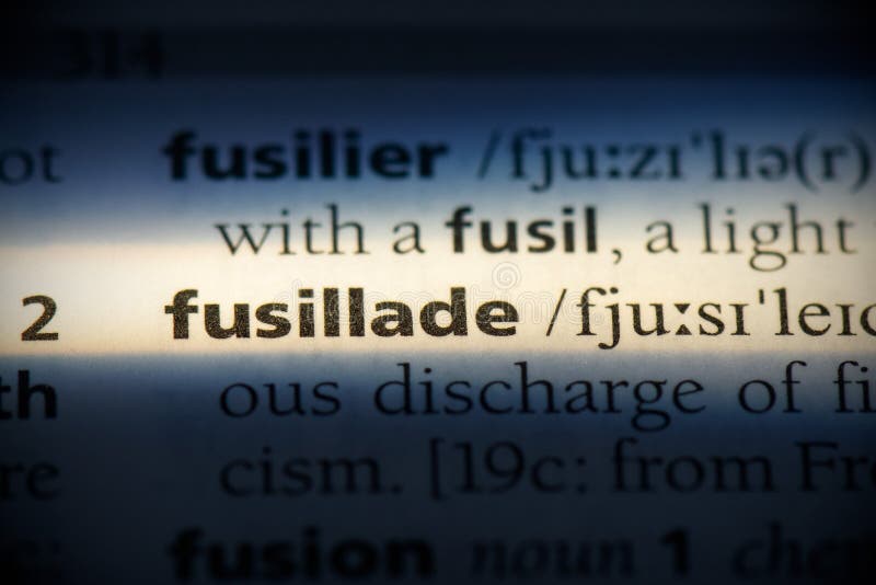 Fusillade stock photo. Image of highlighted, paper, dictionary - 161576352