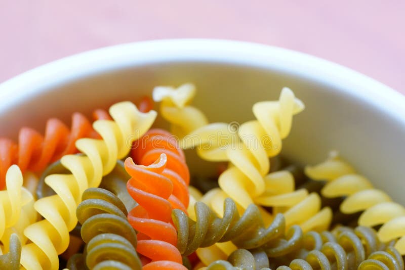 Fusilli mix stock photo. Image of italian, pasta, closeup - 30702712