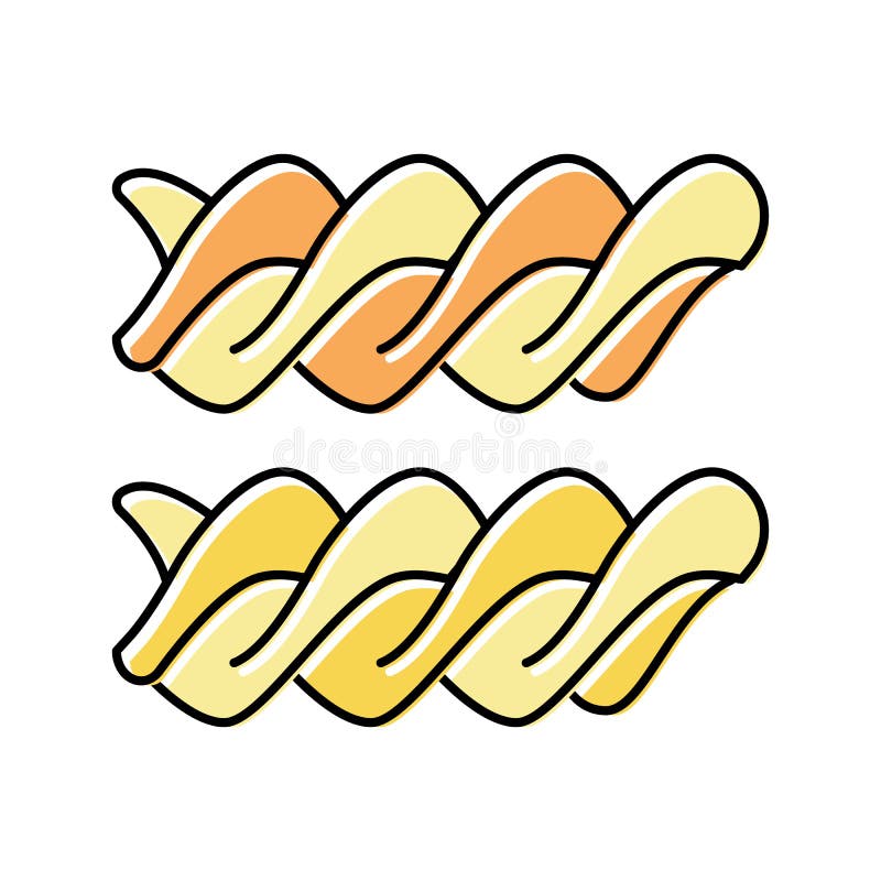 Fusilli Pasta Color Icon Vector Illustration Stock Vector ...