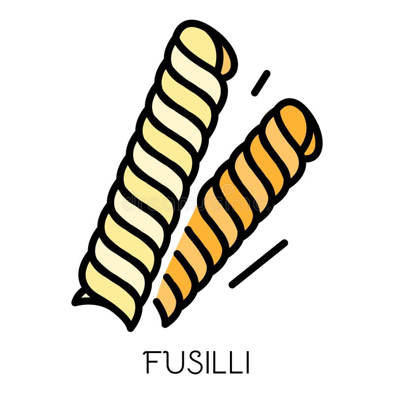 Fusilli Pasta Icon Color Outline Vector Stock Vector - Illustration of ...