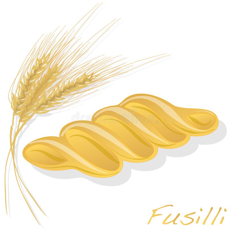 Fusilli pasta illustration stock illustration. Illustration of italy ...