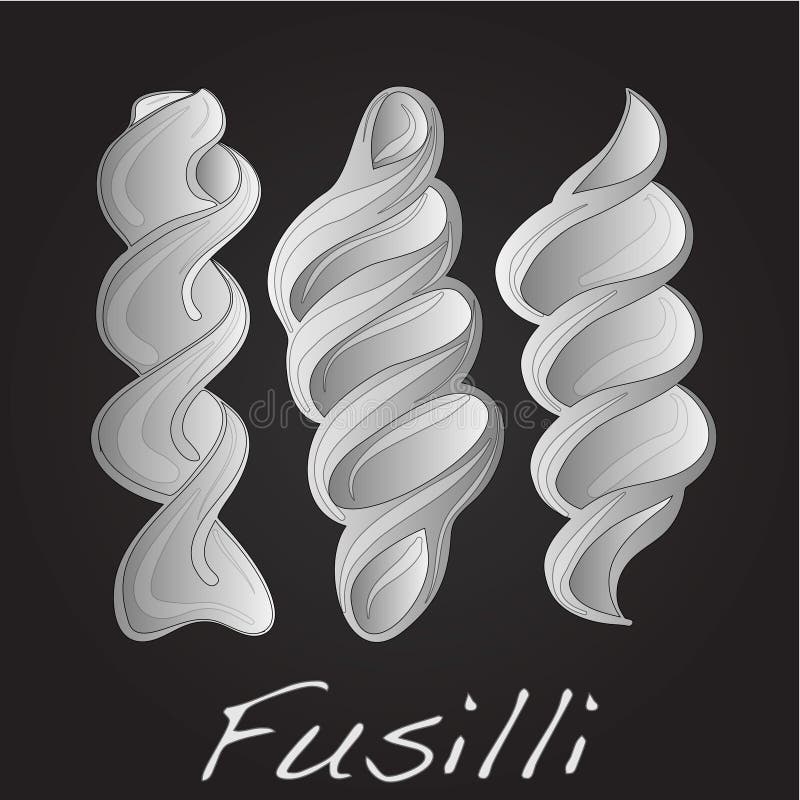 Fusilli pasta illustration stock illustration. Illustration of italy ...