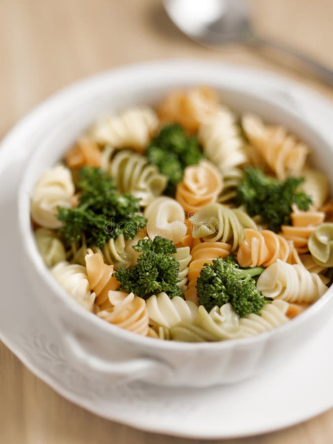 Fusilli pasta salad stock image. Image of food, multicolor - 35544213