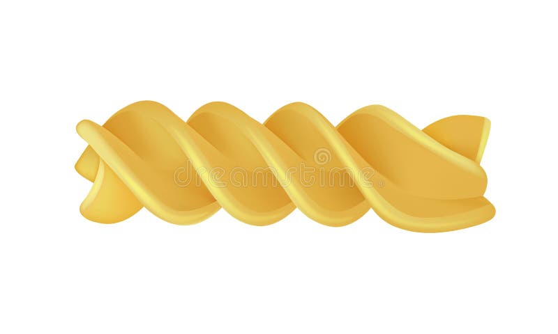 Uncooked Fusilli Pasta Vector on White Background Stock Vector ...