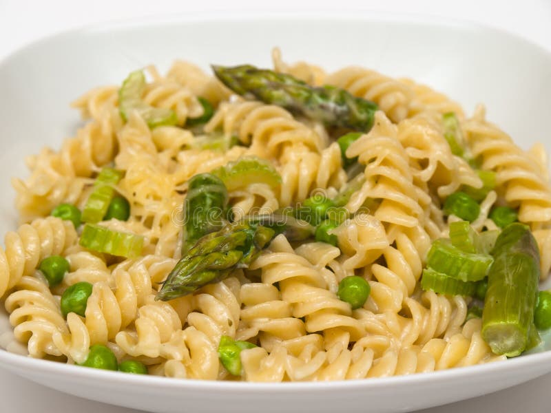 Fusilli primavera stock image. Image of fork, gourmet - 50957305