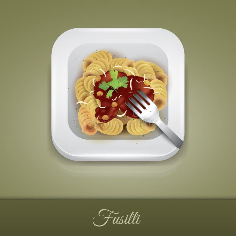 Fusilli. Vector Illustration Decorative Design Stock Vector ...