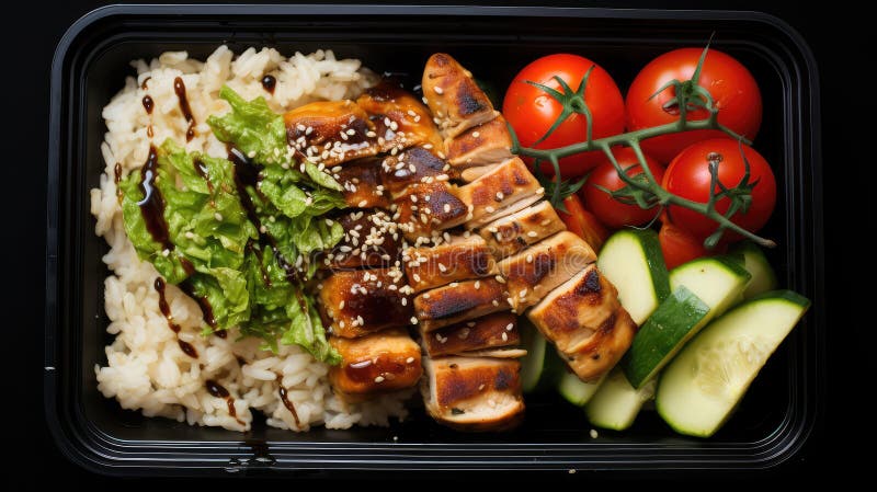 Fusion bento box stock illustration. Illustration of dipping - 383446911