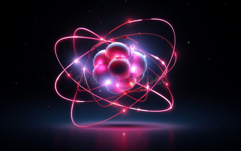 Fusion Cosmos Mark: AI-Rendered 3D Atomic Galactic Logo Stock ...