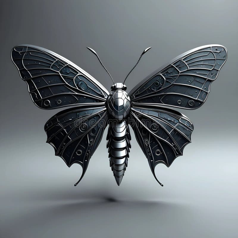 A Fusion of Design and Engineering in a Stylized Butterfly Form. Stock ...